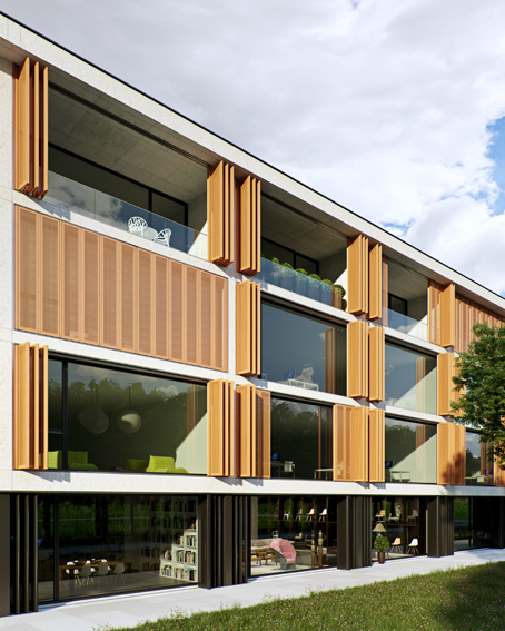 Sliding solutions for use on buildings give façades a unique look - IN2ap